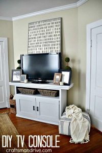 42 DIY TV Stand Plans That Are Easy To Build & Cheap - DIY Crafts
