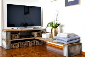 42 DIY TV Stand Plans That Are Easy To Build & Cheap - DIY Crafts