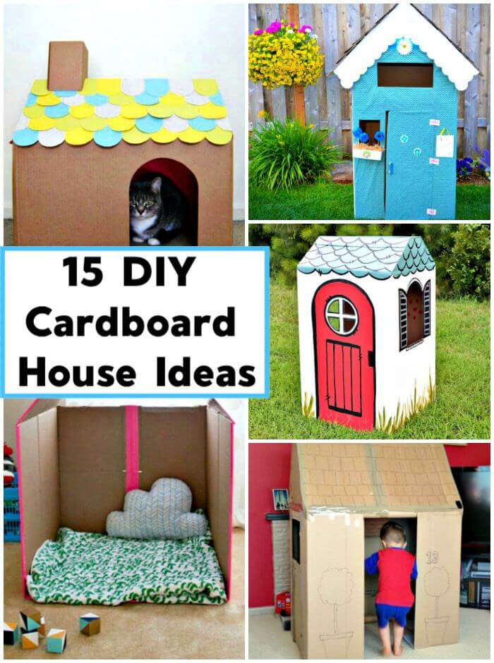 15 DIY Cardboard House Ideas DIY Crafts