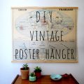 15 DIY Poster Hanger Ideas (How to Hang Poster Frame)