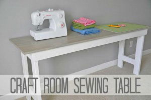 25 Homemade DIY Sewing Table Plans and Ideas