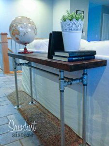 25 Free DIY Sofa Table Plans or Behind the Couch Table