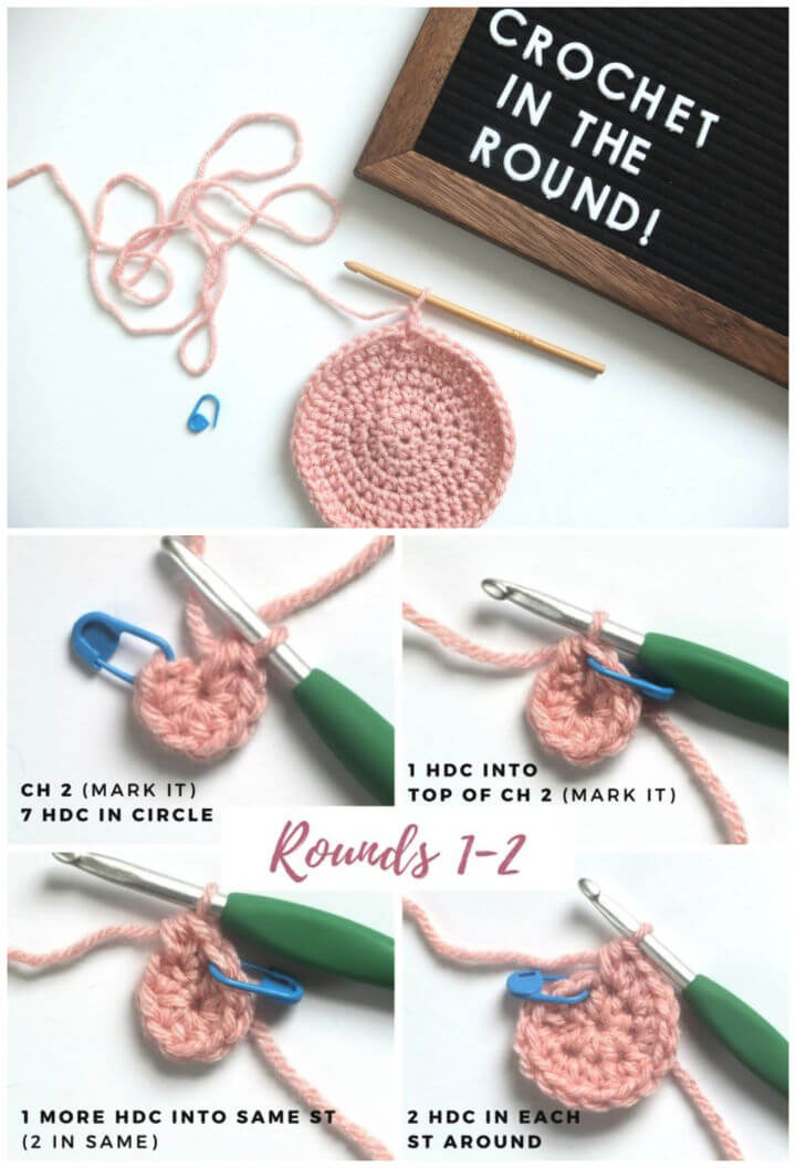 Crochet In The Round with 15 Free Crochet Patterns