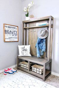 25 Easy DIY Hall Tree Ideas and Plans - DIY Crafts
