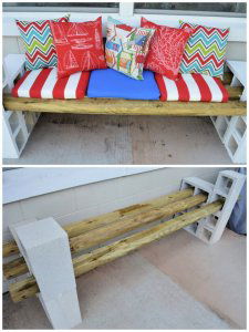 15 Easy DIY Cinder Block Bench Ideas - DIY Crafts