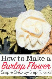 20 DIY Burlap Flower Ideas - How To Make Burlap Flowers - DIY Crafts