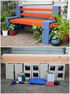 15 Easy DIY Cinder Block Bench Ideas - DIY Crafts