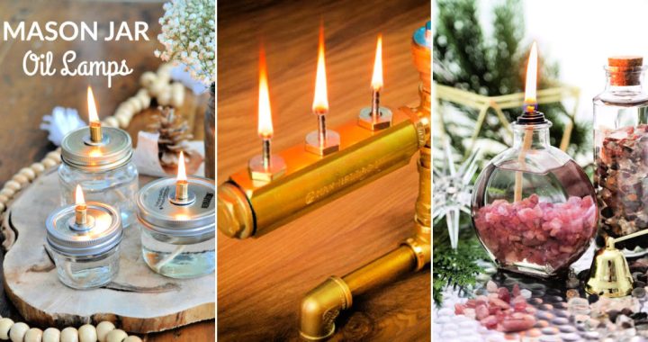 15 Simple DIY Oil Lamp Ideas | Make An Olive Oil Lamp