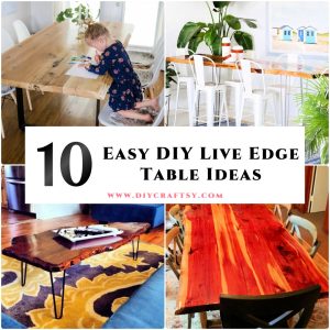 10 DIY Live Edge Table Ideas and Free Plans - DIY Crafts