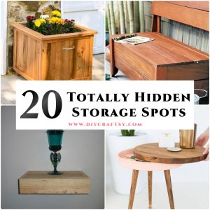20 Clever DIY Hidden Storage Ideas - DIY Crafts