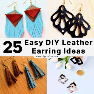 How to Make Leather Earrings: 25 DIY Leather Earring Ideas