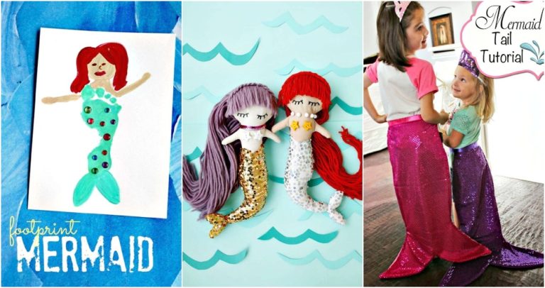60 Easy Mermaid Crafts For Kids - DIY Crafts