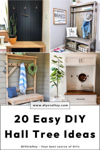25 Easy DIY Hall Tree Ideas and Plans