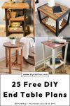 25 Free DIY End Table Plans and Ideas