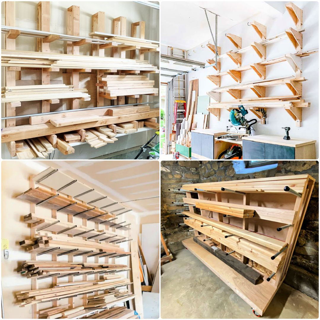 15 DIY Lumber Rack Ideas For Efficient Storage 15 DIY Lumber Rack Ideas For Efficient Storage