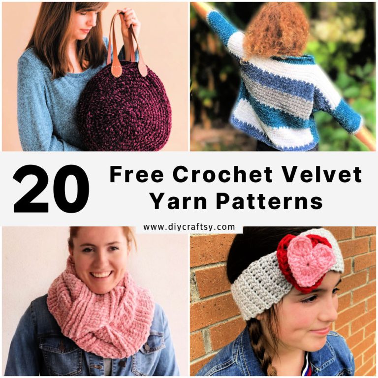 20 Free Velvet Yarn Crochet Patterns (PDF Pattern)