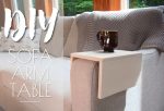 20 DIY Sofa Arm Table Plans (Build a Couch Arm Table)