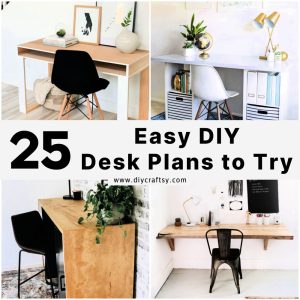 25 Easy DIY Desk Plans (Build a Wooden Office Desk)