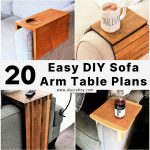 20 DIY Sofa Arm Table Plans (Build a Couch Arm Table)