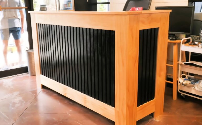 DIY Reception Desk on A Budget