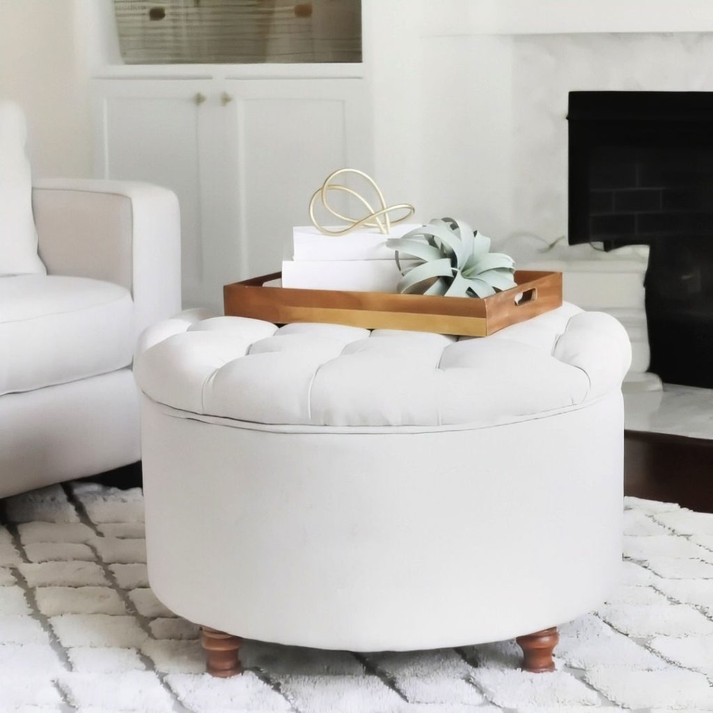 Simple DIY Ottoman with Storage