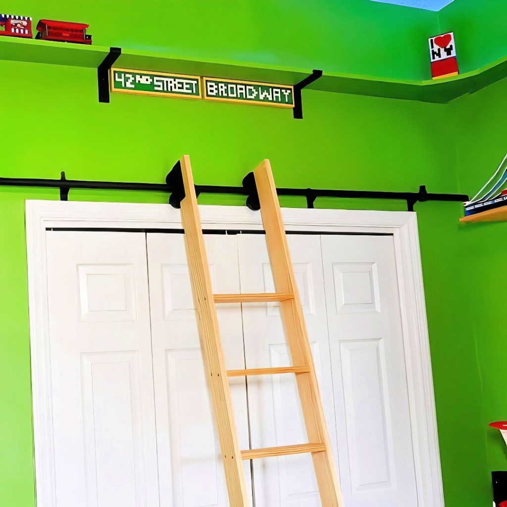 How to Build a DIY Rolling Library Ladder