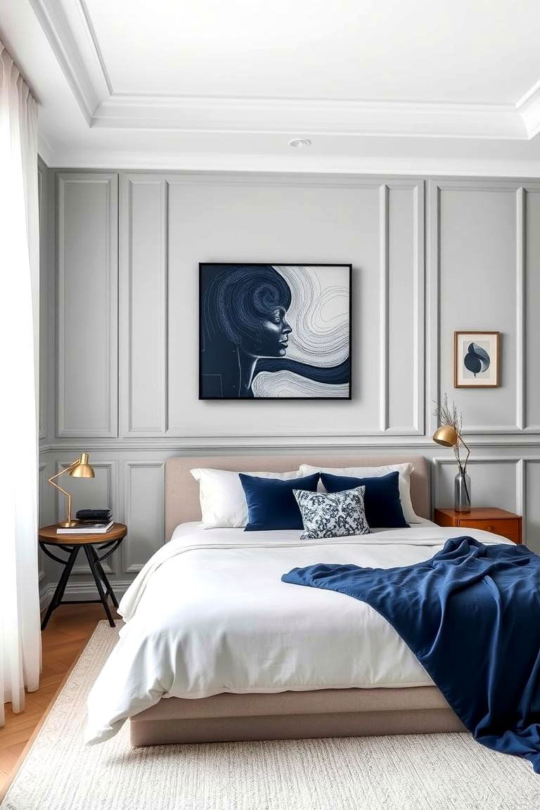 24 Navy Blue & Grey Bedroom Ideas: Serene Design Inspirations